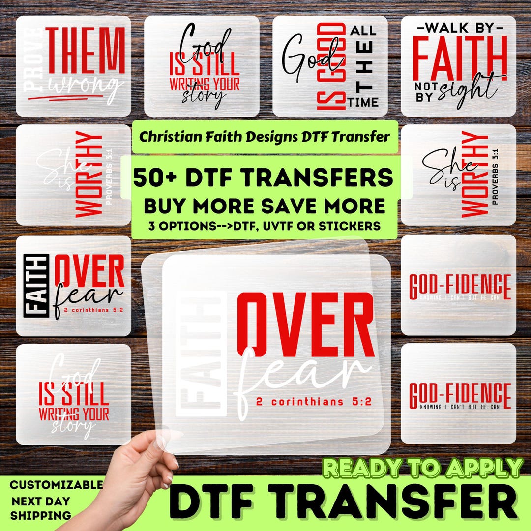 Christian-faith-designs DTF Transfers - Ready to Press Iron on ...