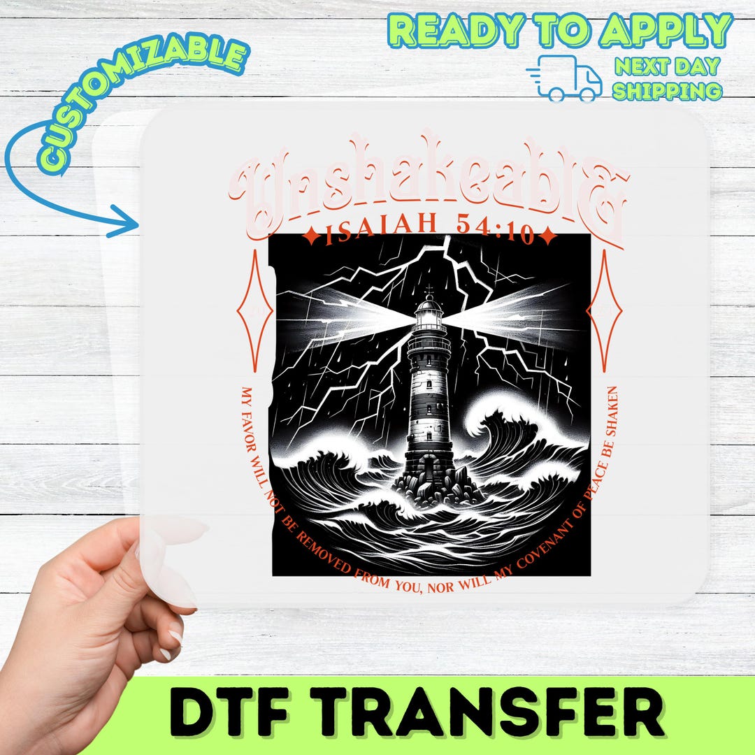 Christian Statement Design DTF Transfer, Isaiah 54:10 Inspirational ...