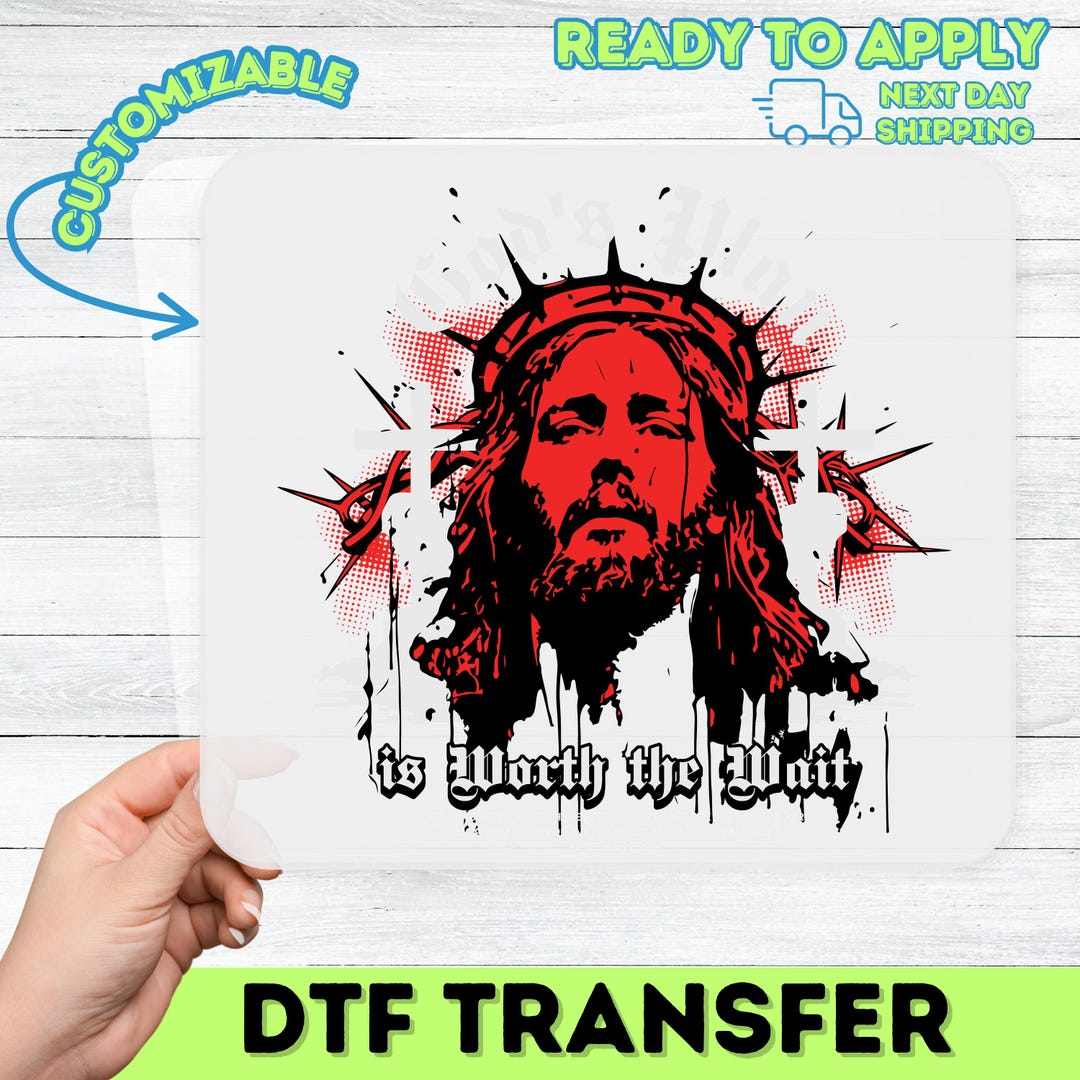Christian Faith Gothic Jesus God’s Plan DTF Transfer, Ready to Press ...