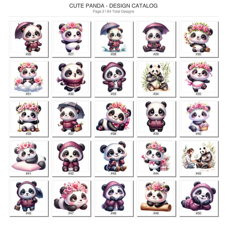 Cute Panda DTF Transfers - Ready to Press Iron on Apparel Gifts for ...
