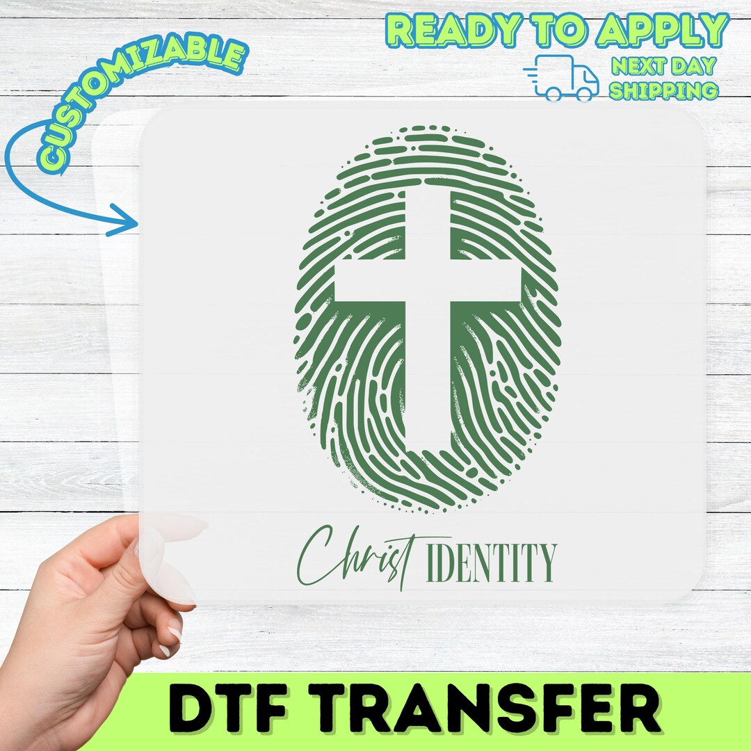 Faith Imprint Cross Identity DTF Transfer for Bible Study T-shirts ...