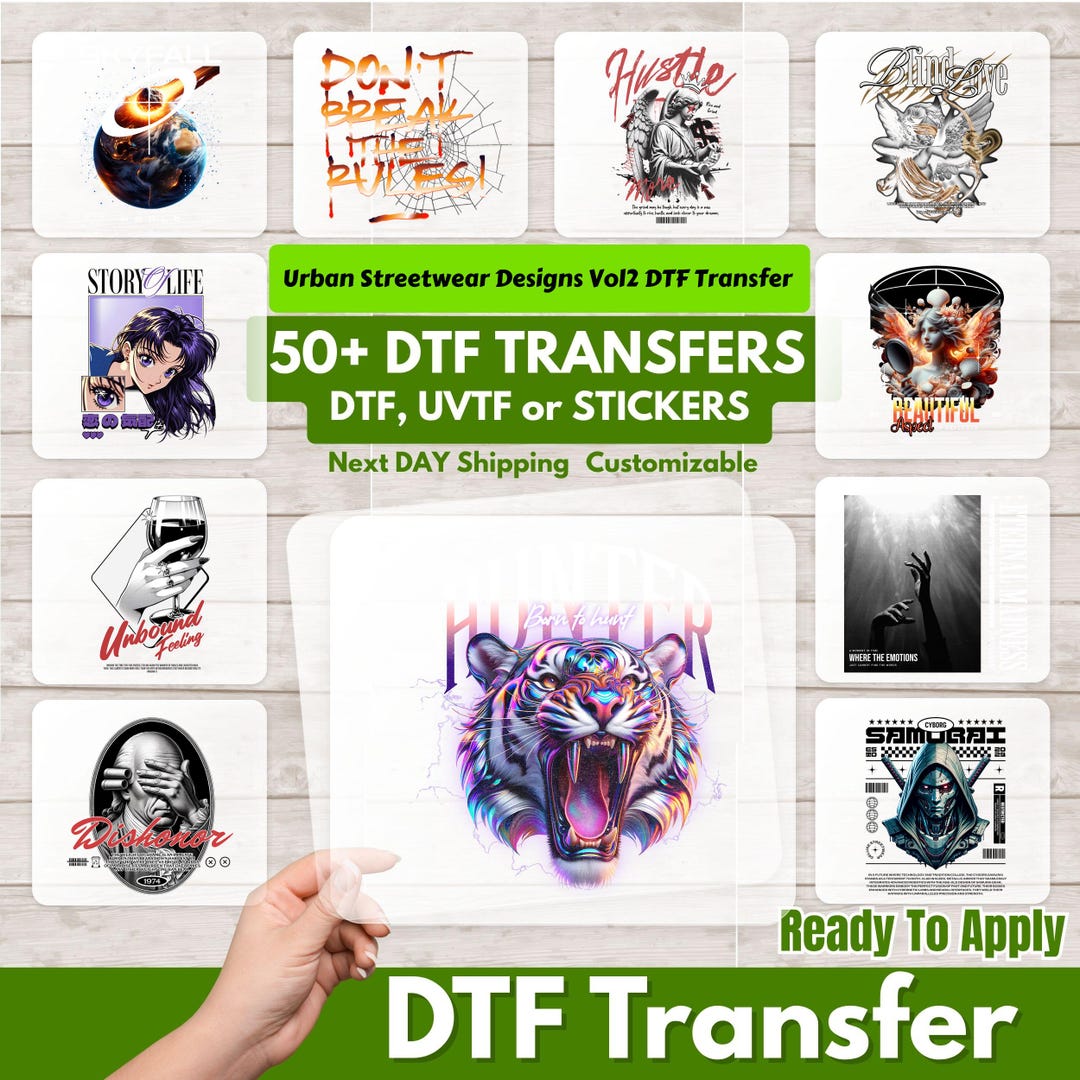 Urban-streetwear-designs-vol2 DTF Transfers - Ready to Press Iron on ...
