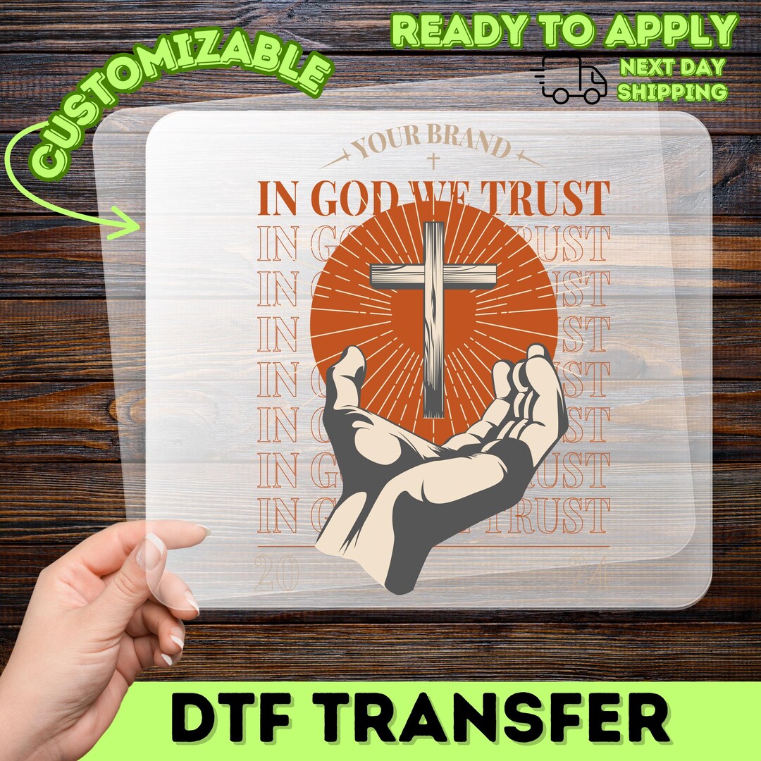 Inspirational Christian DTF Transfer for Easter Apparel, Vintage "in ...