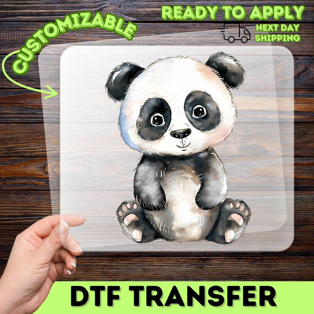 Panda DTF Transfer for Family Matching Shirts & Baby Shower Celebration ...
