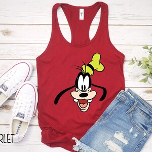 Goofy Portrait Women's Racerback Tank Disney Daffy Duck Mickey Mouse ...