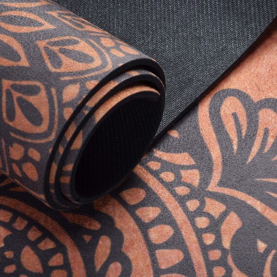 Eco Friendly Luxury Suede and Recycled Rubber Free Hand Mandala Art ...
