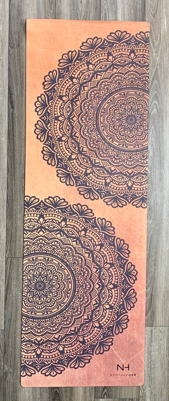 Eco Friendly Luxury Suede and Recycled Rubber Free Hand Mandala Art ...