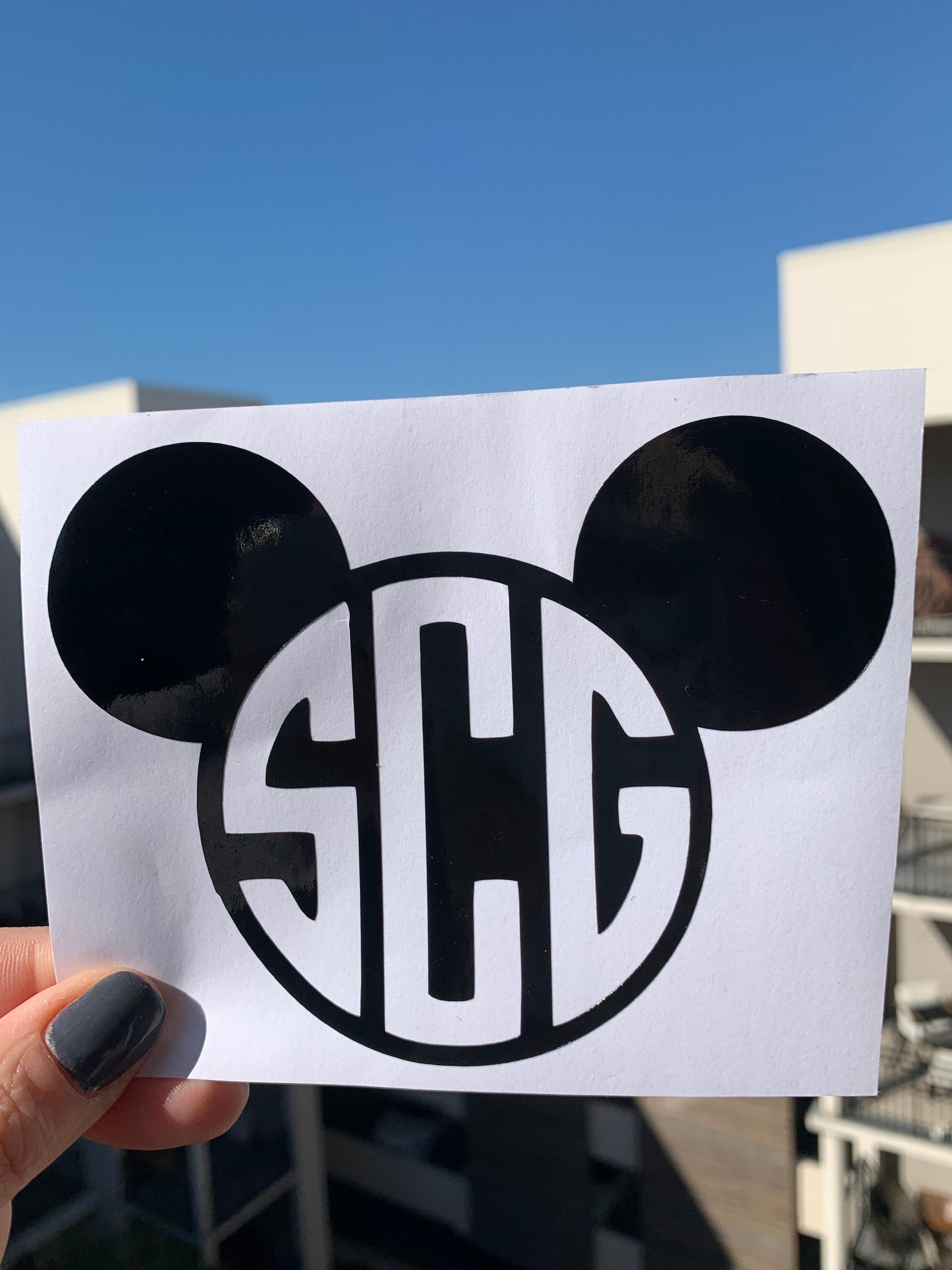 Mickey Mouse Vinyl Decal - Etsy