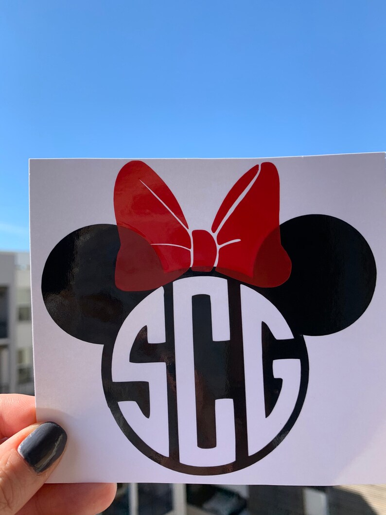 Minnie Mouse Vinyl Decal - Etsy