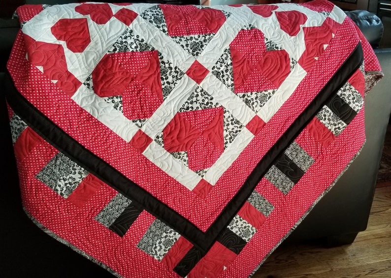 Cross My Heart - Quilt Pattern - Throw Size - PDF - Etsy