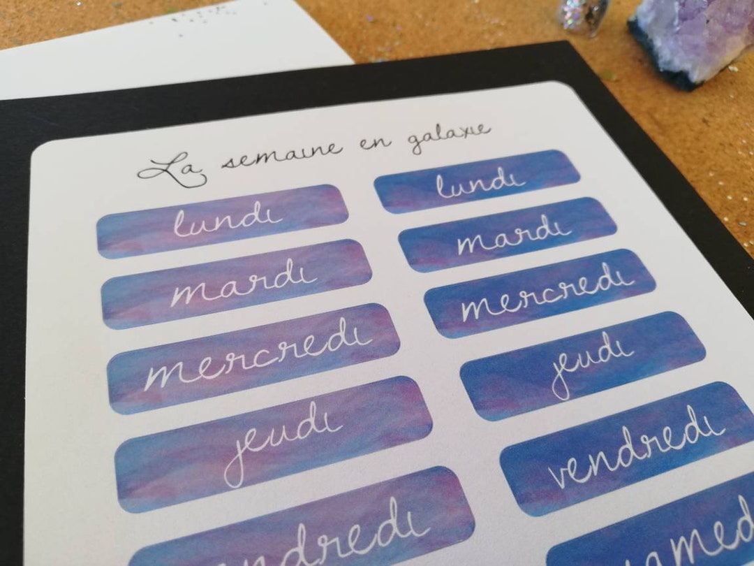 Days of the Week Stickers French Newspaper - Etsy