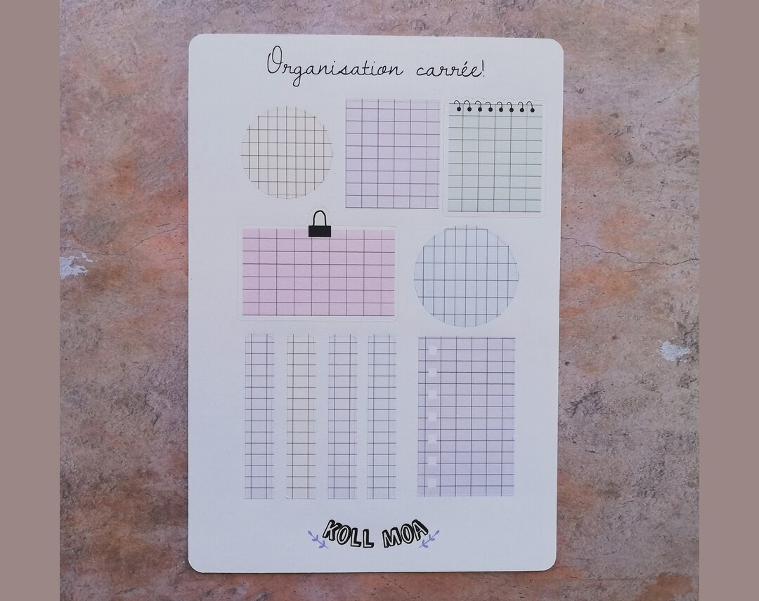 Bullet Newspaper Stickers Tile Stickers Bullet Journal Layout ...