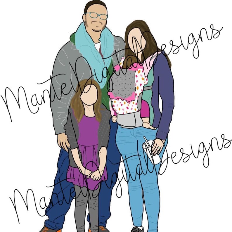 Faceless Portrait DIGITAL DOWNLOAD - Etsy