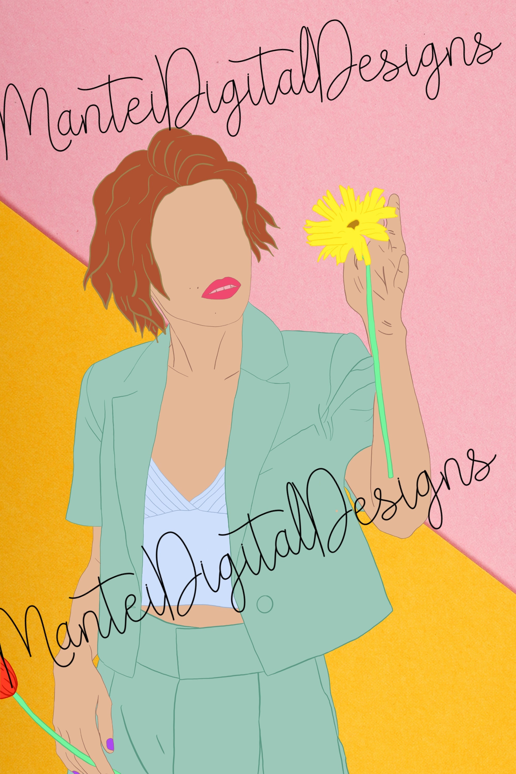 Faceless Portrait DIGITAL DOWNLOAD - Etsy