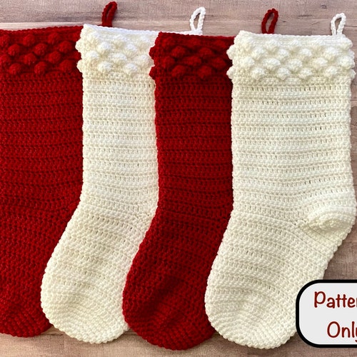 Fair Isle Crochet Stocking Pattern Instant Download | Etsy