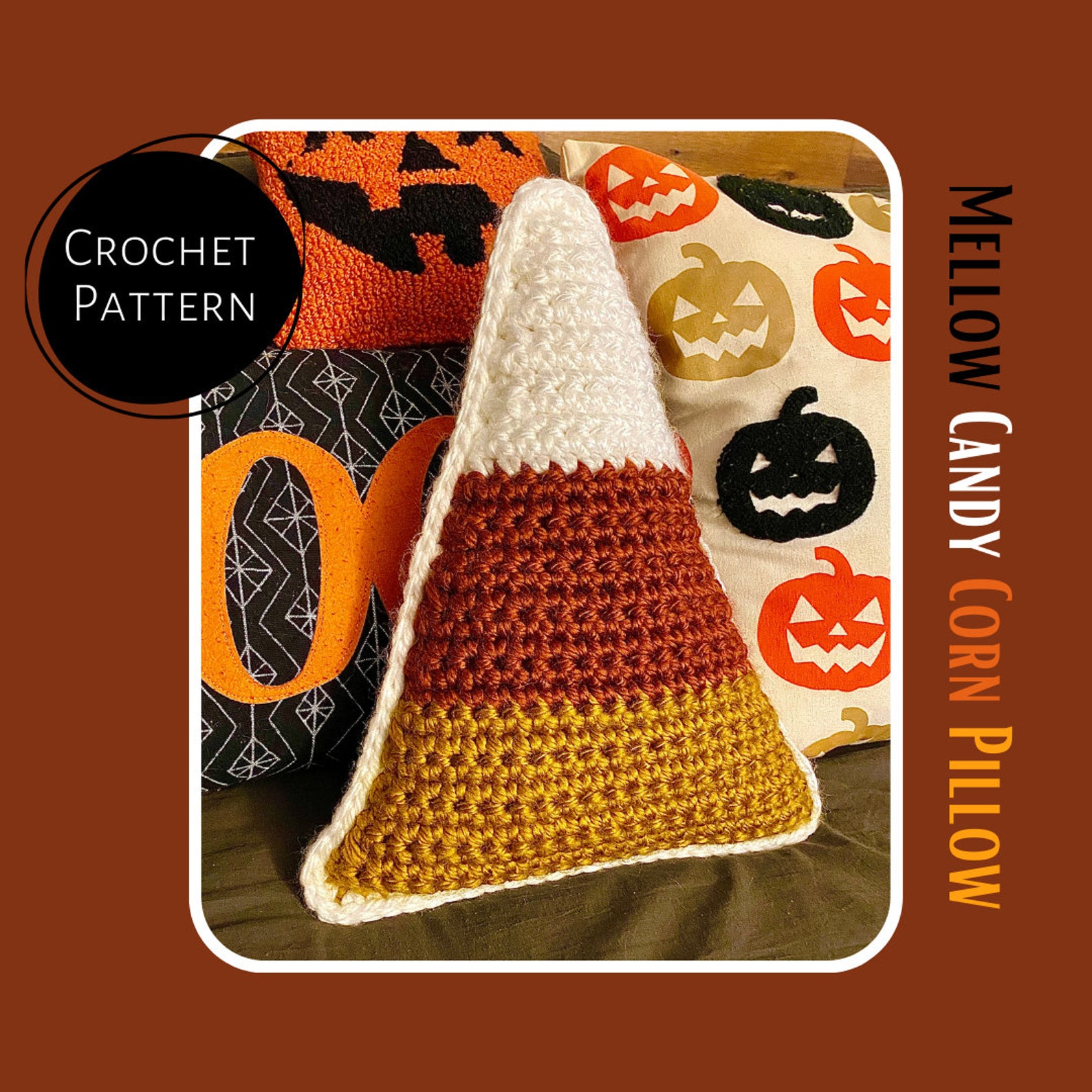 Crochet Pattern/ Candy Corn Pillow/ PDF Download Only - Etsy