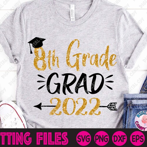8th Grade Graduation SVG DXF JPEG Silhouette Cameo Cricut - Etsy