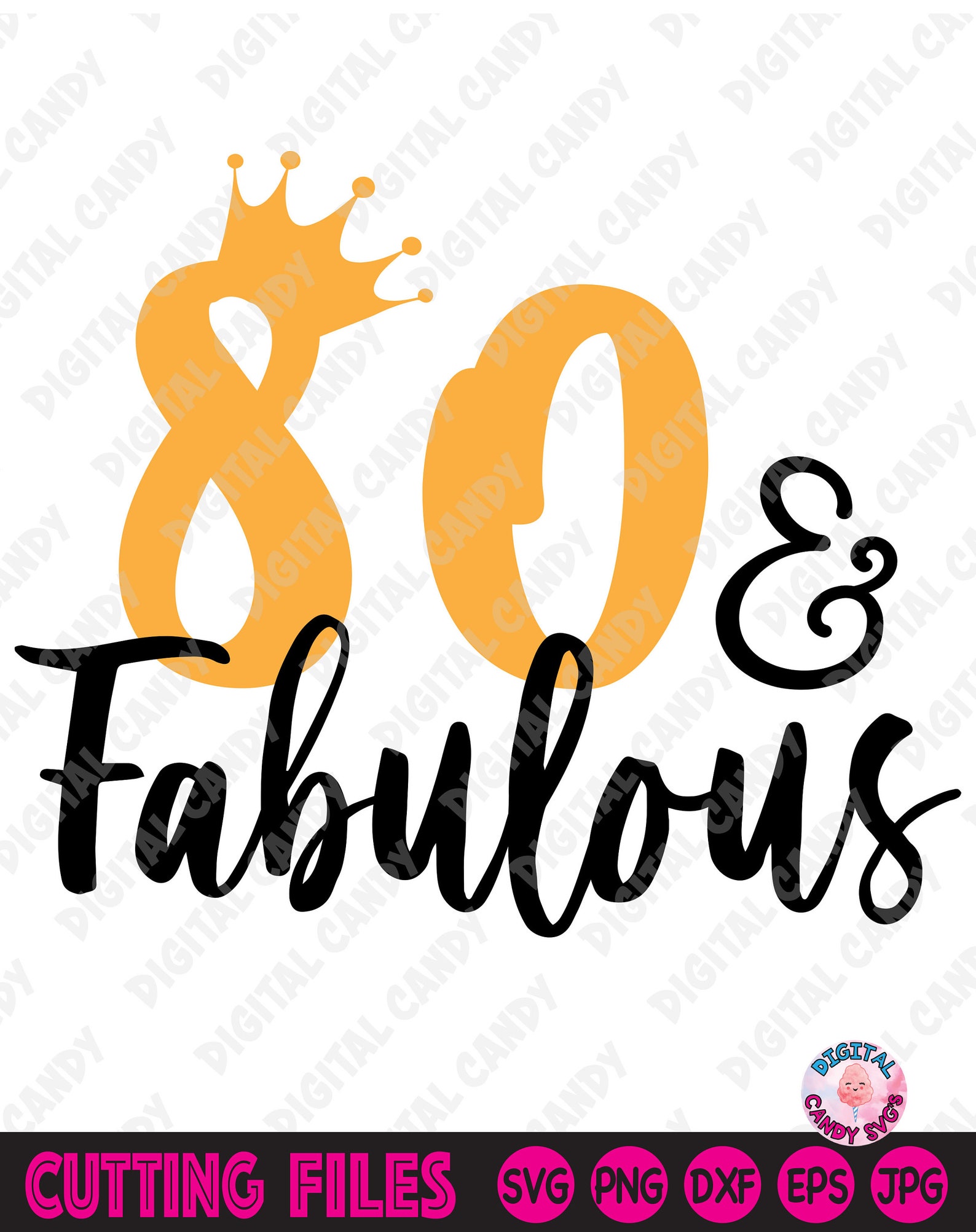 80 and Fabulous Svg 80th Birthday Svg Women's Birthday | Etsy