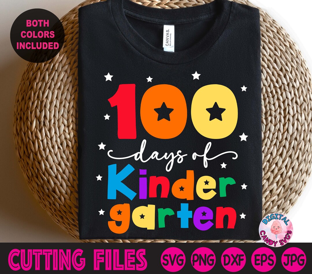 100 Days of Kindergarten Svg, 100 Days of School Svg, 100 Happy Days of ...