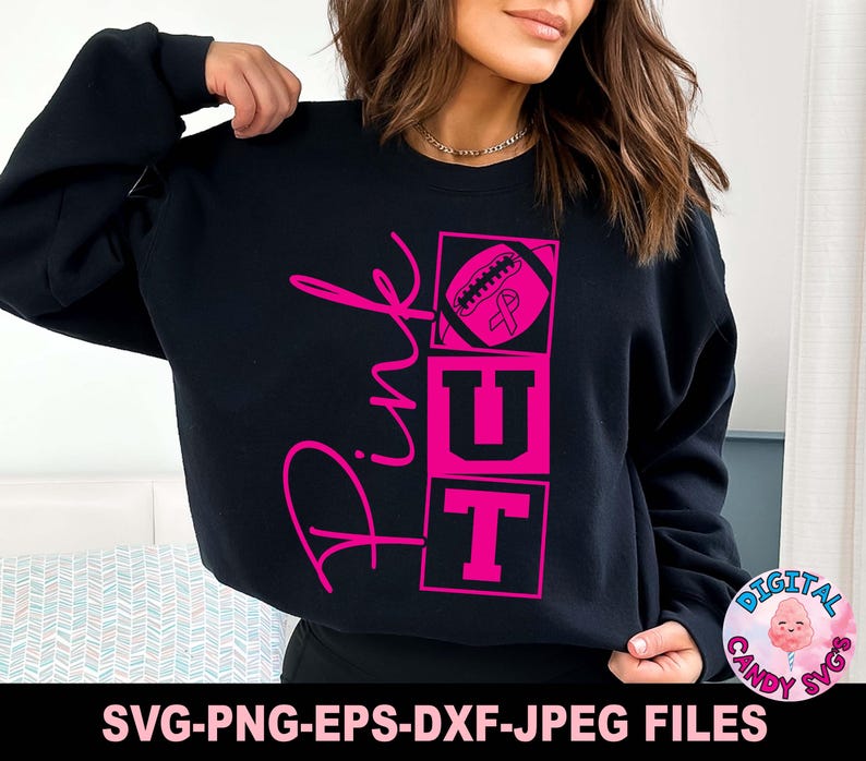 Pink Out Football Svg Png, Breast Cancer Awareness Svg Png, Together We ...
