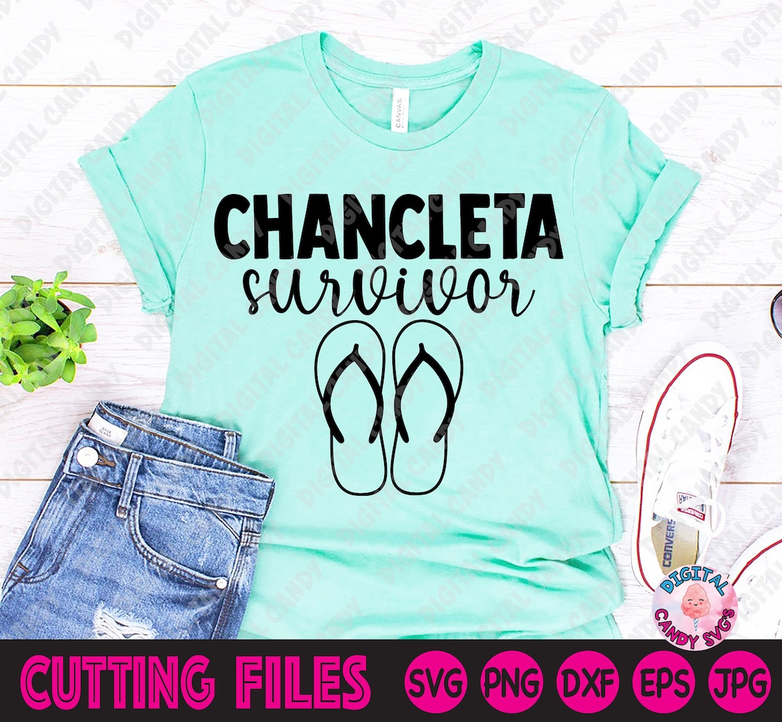 Chancleta Survivor Svg Latina Svg Chancla Survivor Hispanic | Etsy