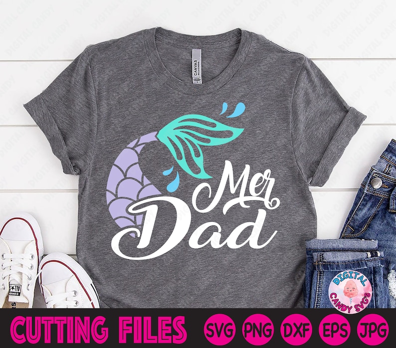Mermaid Dad Svg, Mermaid Birthday Svg, Mermaid Svg, Mer Dad Svg, Svg ...