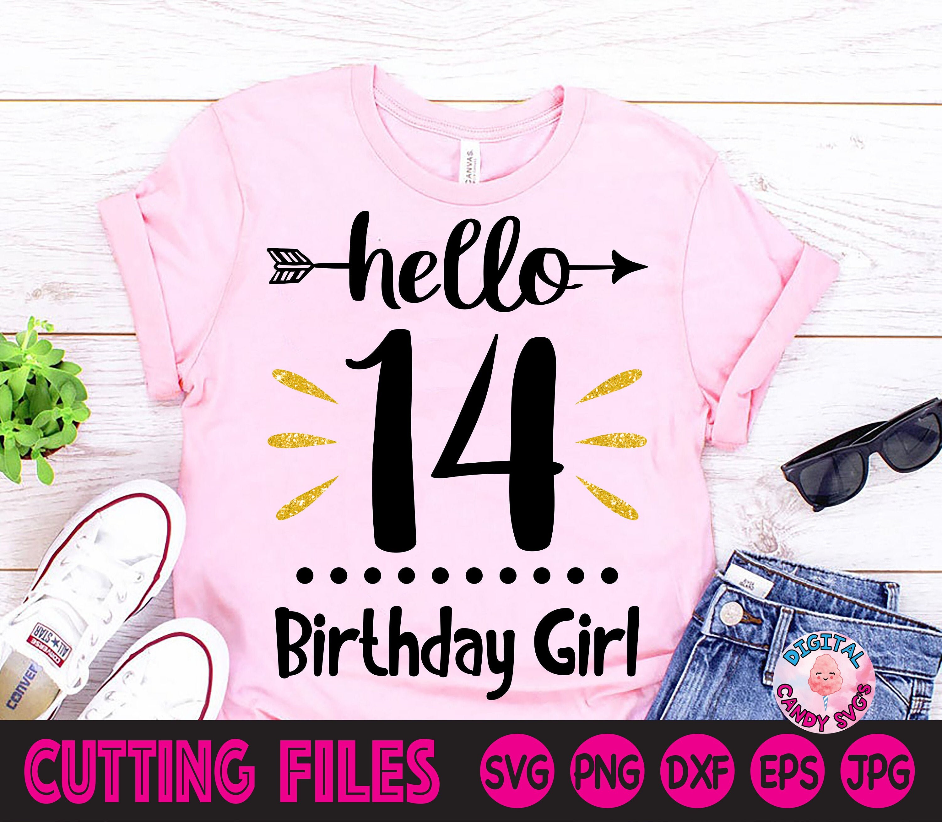 14th Birthday Svg Double Digits Svg Girls Birthday Svg 14th | Etsy