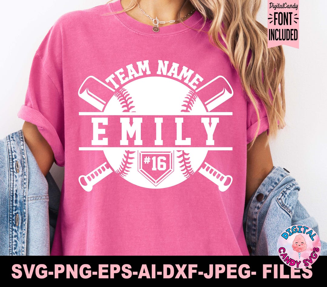 Softball Svg Png, Softball Player Template Svg, Softball Team Template ...