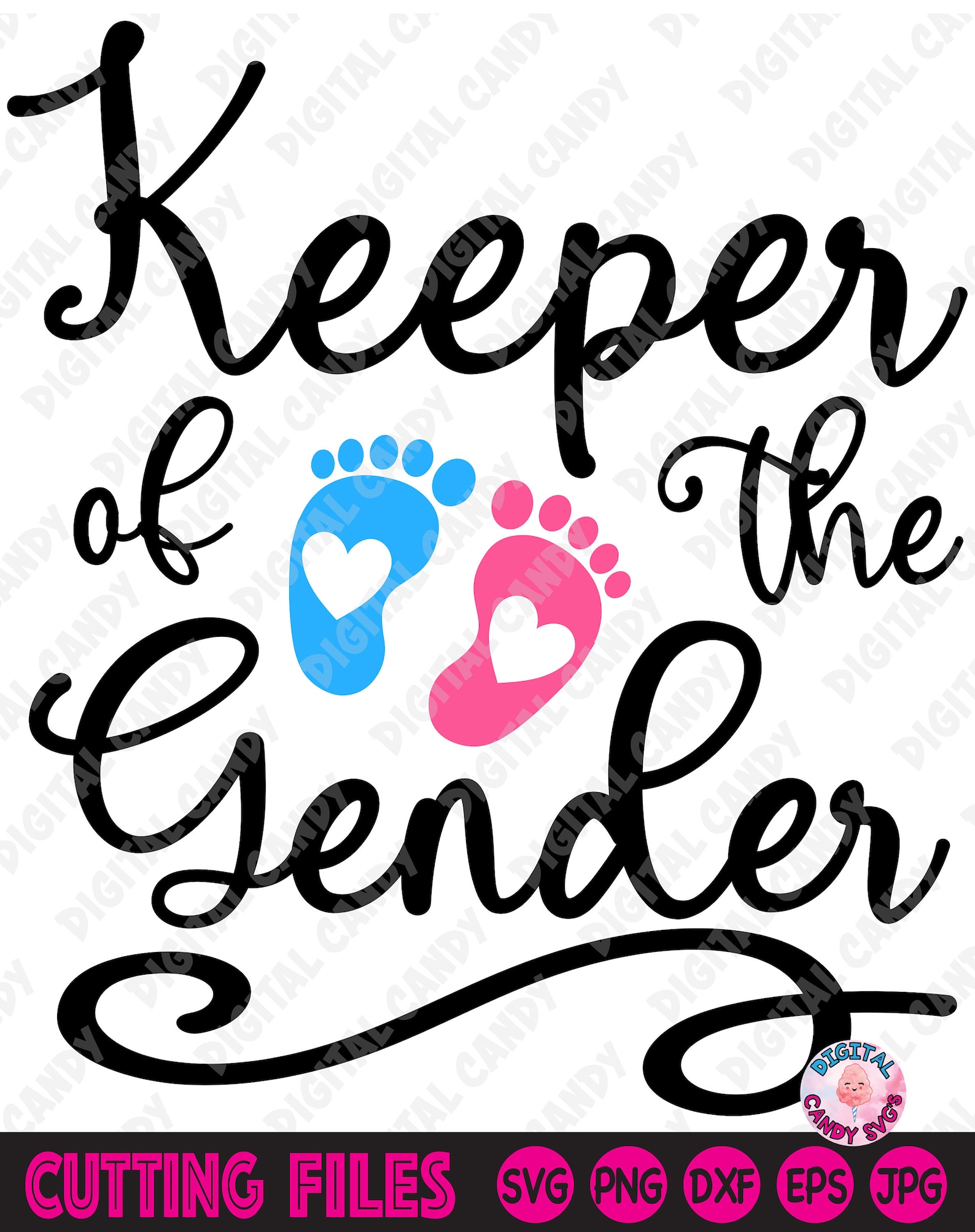 Keeper of the Gender Svg, Gender Reveal Svg, Boy or Girl Svg, Pink or ...