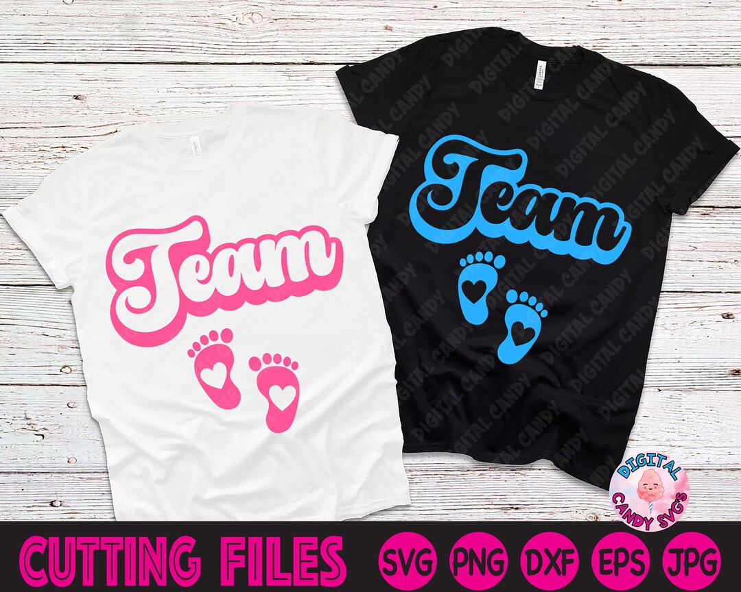 Team Pink Svg, Team Blue Svg, Gender Reveal Svg, Boy or Girls Svg ...