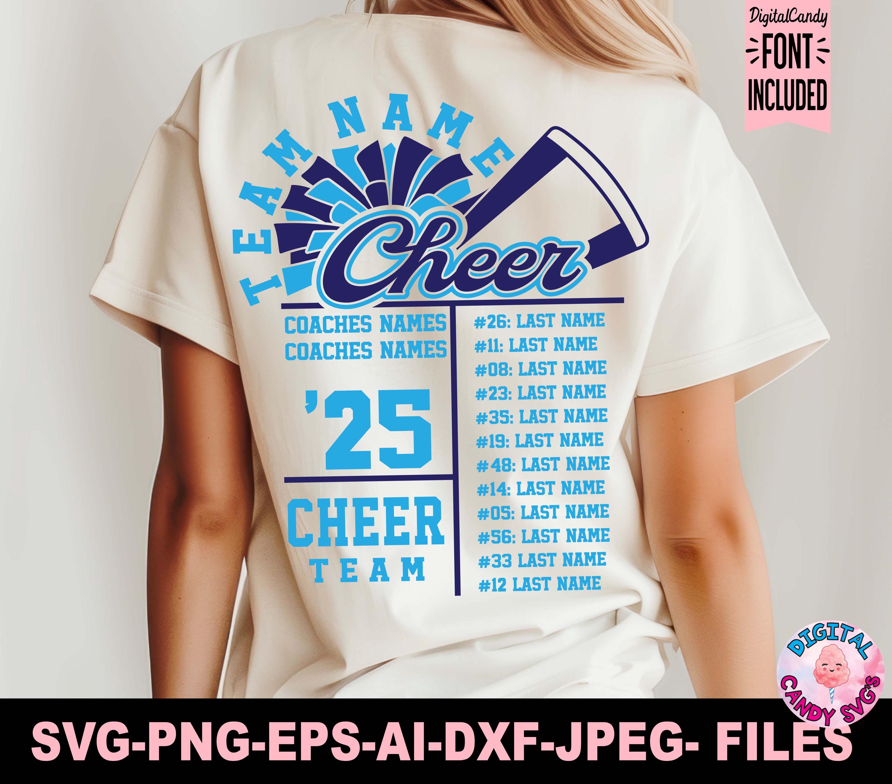 Cheer Roster Template Svg Png, Cheer Svg Png, Cheer Team Template Svg ...