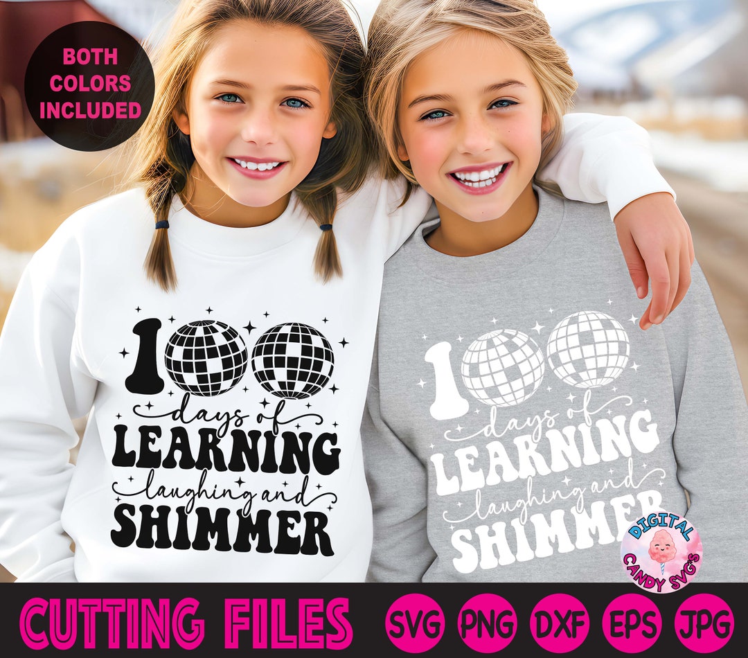 100 Days of School Svg, 100 Days of Sparkle Svg, Shimmering My Way ...