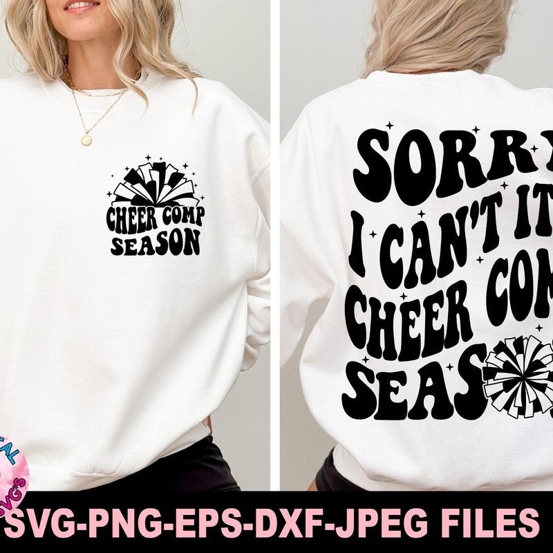 Sorry Can T Comp Cheer - Etsy