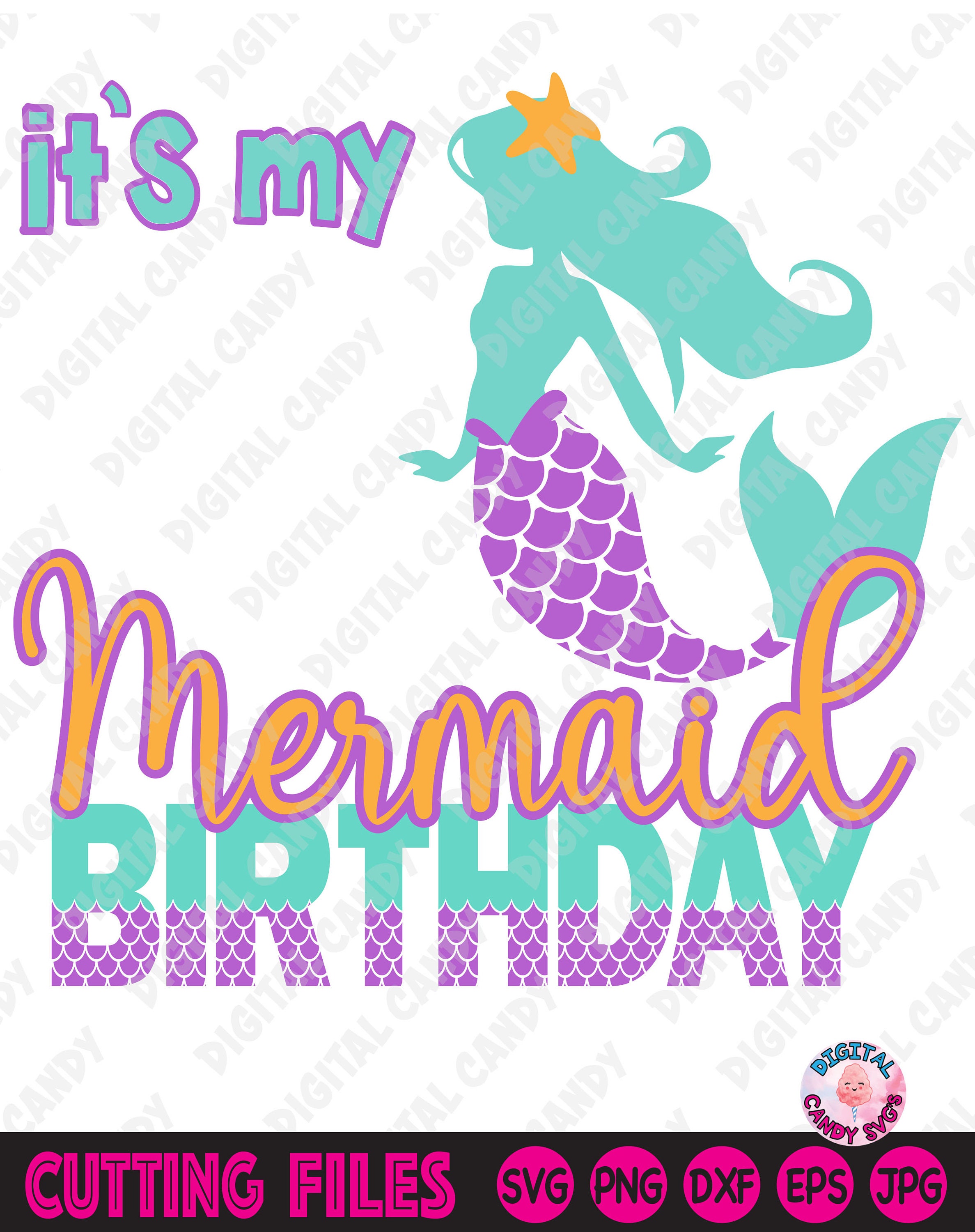 Mermaid Birthday Svg Birthday Girl Svg Mermaid Svg Mer Mom - Etsy