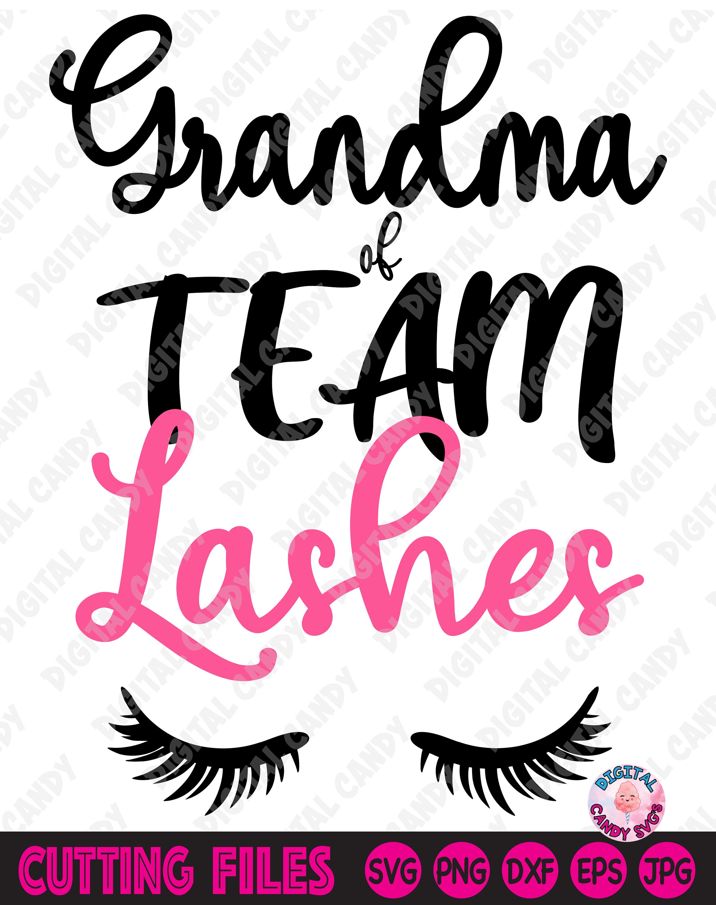 Grandma of Team Lashes Grandma Team Staches Gender Reveal - Etsy