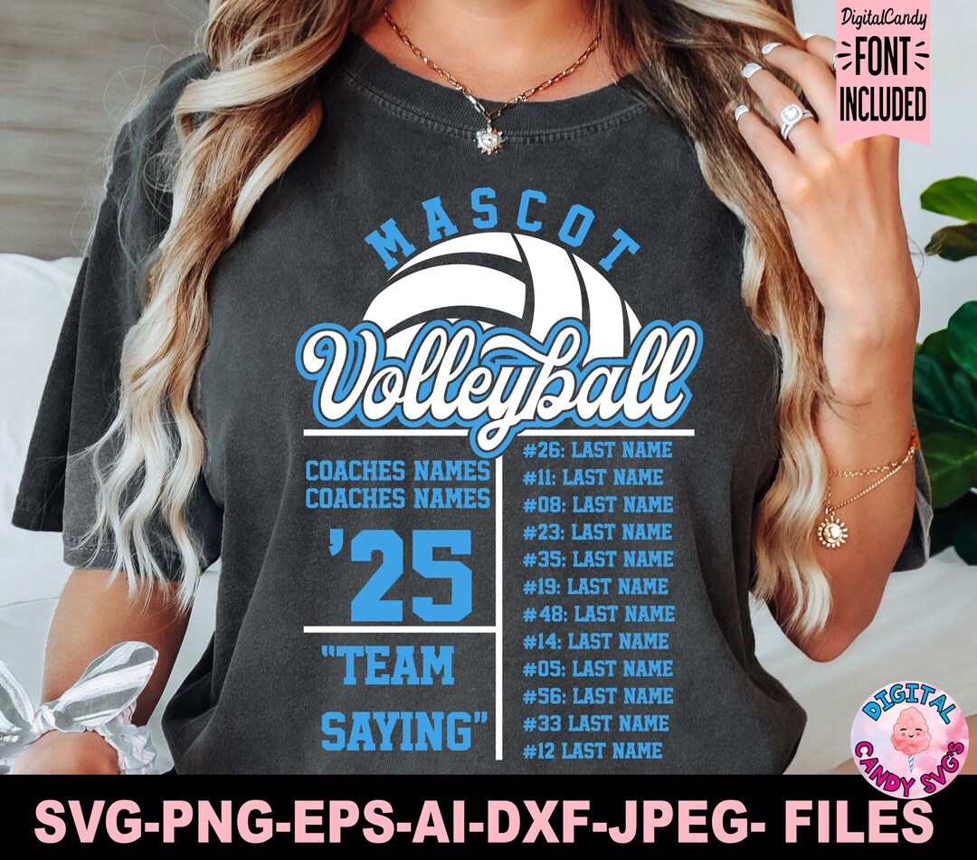 Volleyball Roster Template Svg Png, Volleyball Svg Png, Volleyball Team ...