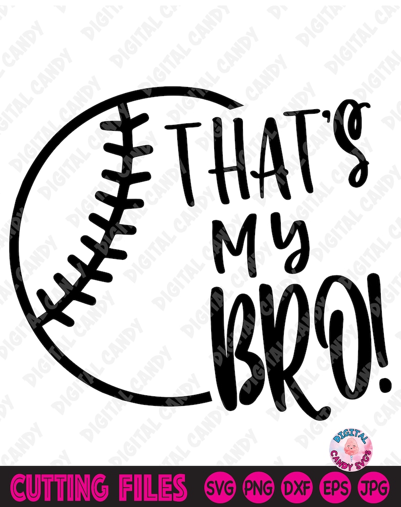 That's My Bro Svg Baseball Brother Svg Baseball Svg | Etsy