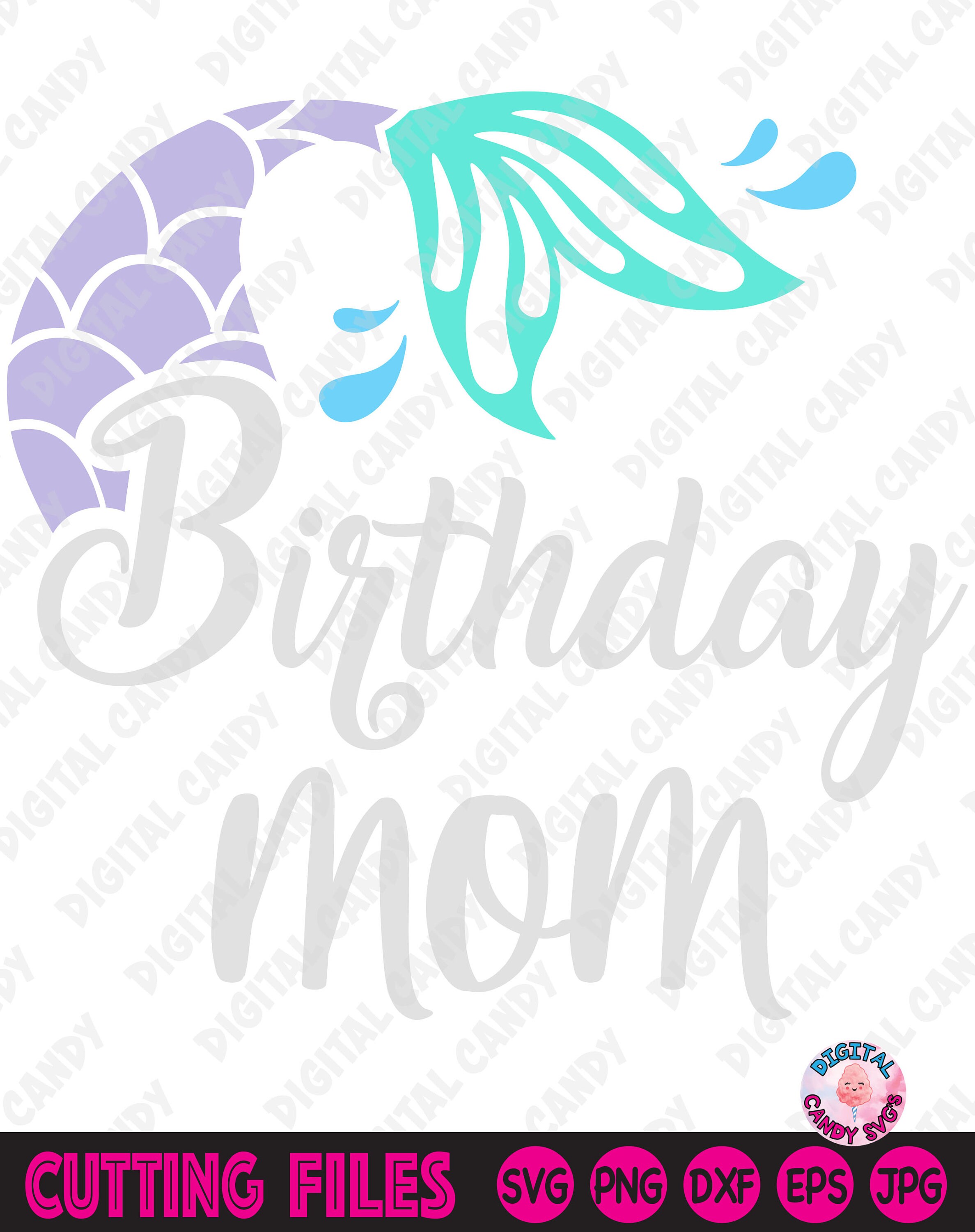 Mermaid Birthday Mom Svg Mermaid Birthday Svg Mermaid Svg - Etsy