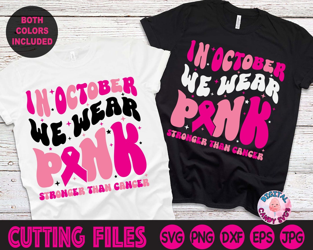 In October We Wear Pink Svg PNG, Breast Cancer Warrior Svg Png ...