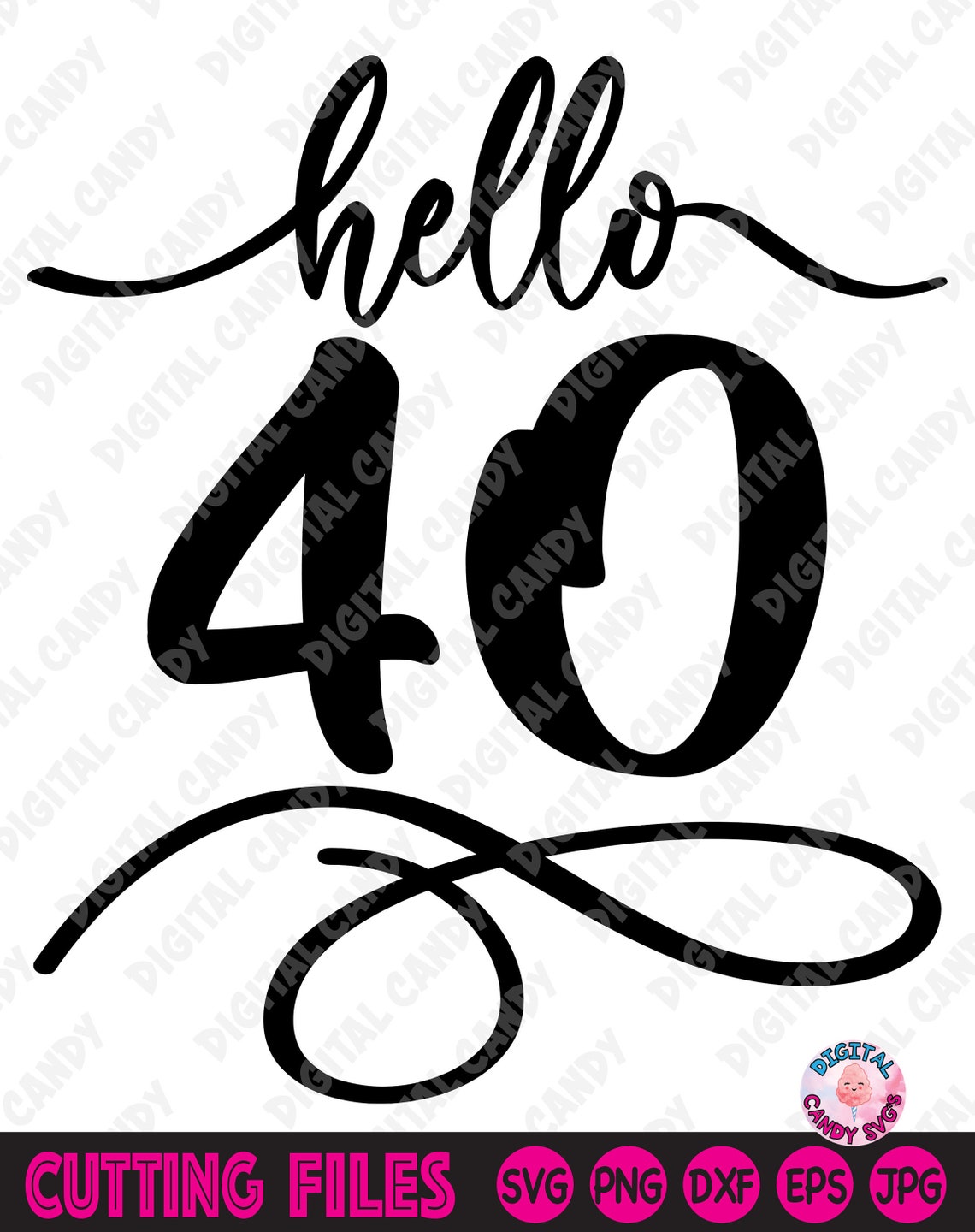 Hello 40 Svg 40th Birthday Svg 40th Svg Birthday Girl Svg - Etsy