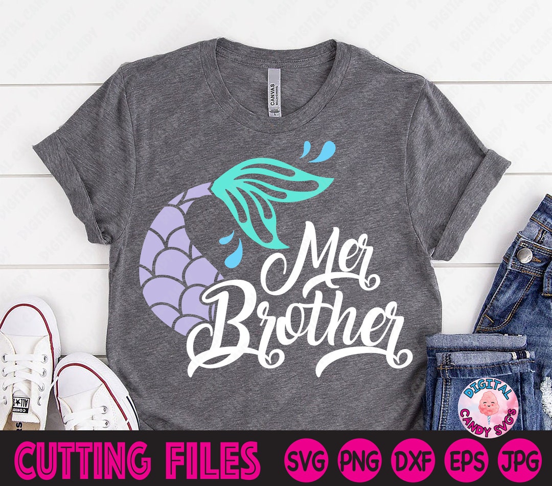 Mermaid Brother Svg, Mermaid Birthday Svg, Mermaid Svg, Mer Brother Svg ...