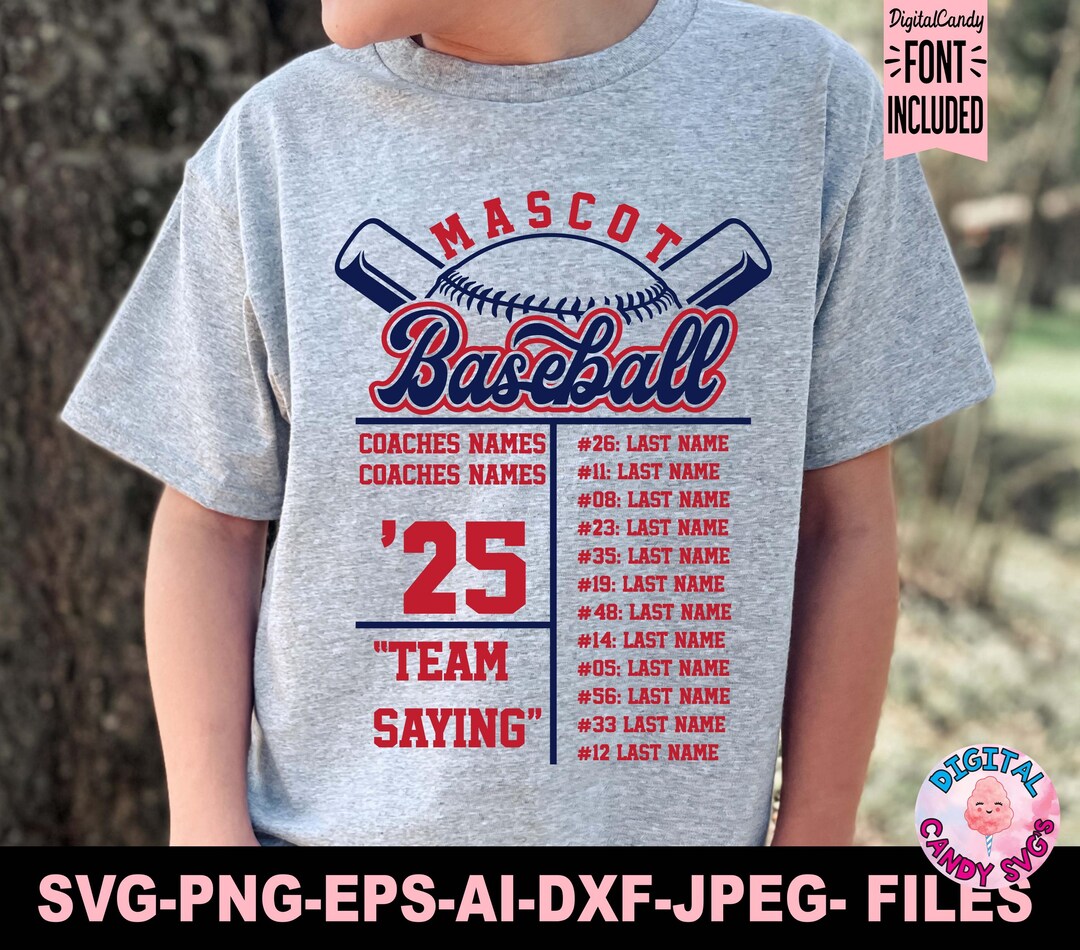 Baseball Roster Template Svg Png, Baseball Svg Png, Baseball Team ...