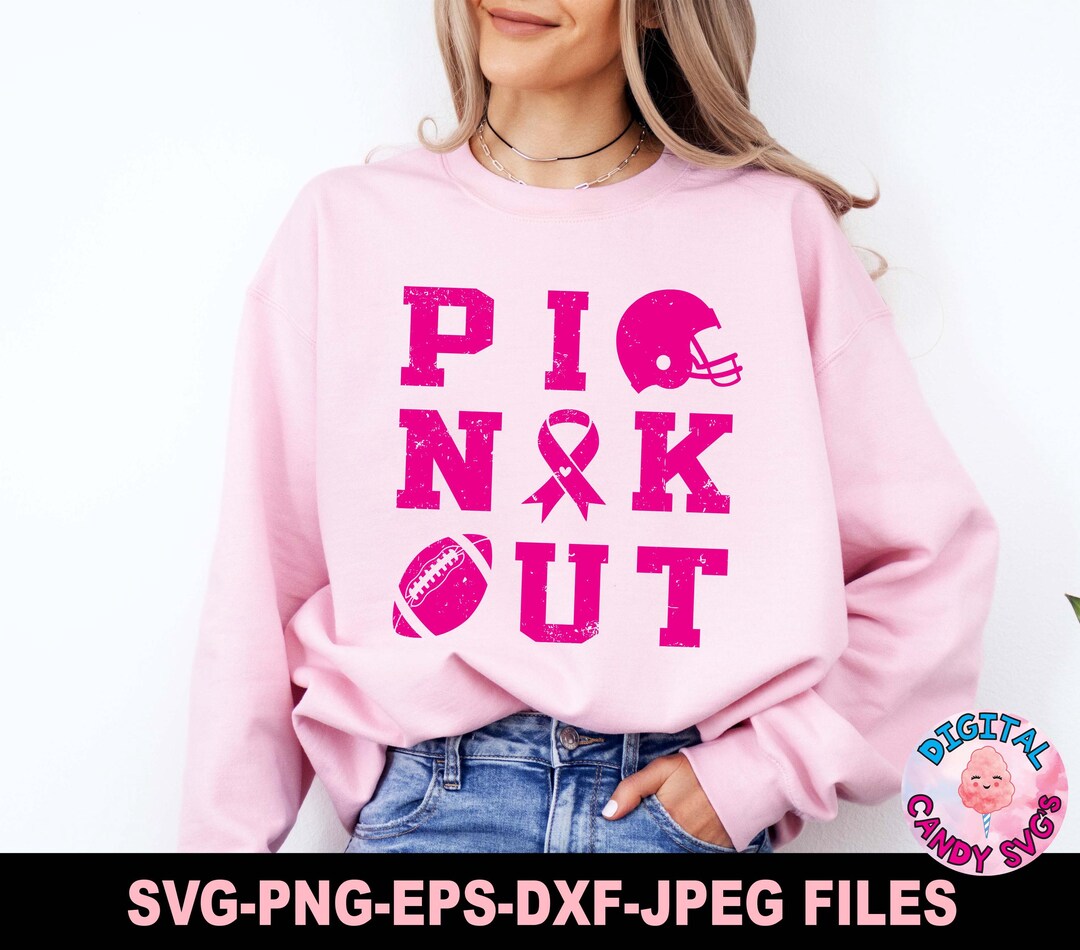 Pink Out Football Svg Png, Breast Cancer Awareness Svg Png, Together We ...