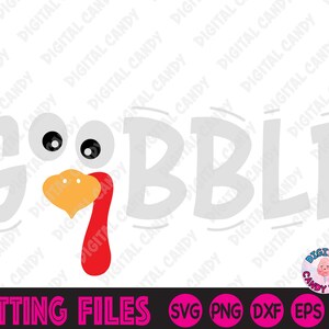 Gobble Svg, Thanksgiving Svg, Turkey Svg, Turkey Face Svg, Svg Files ...