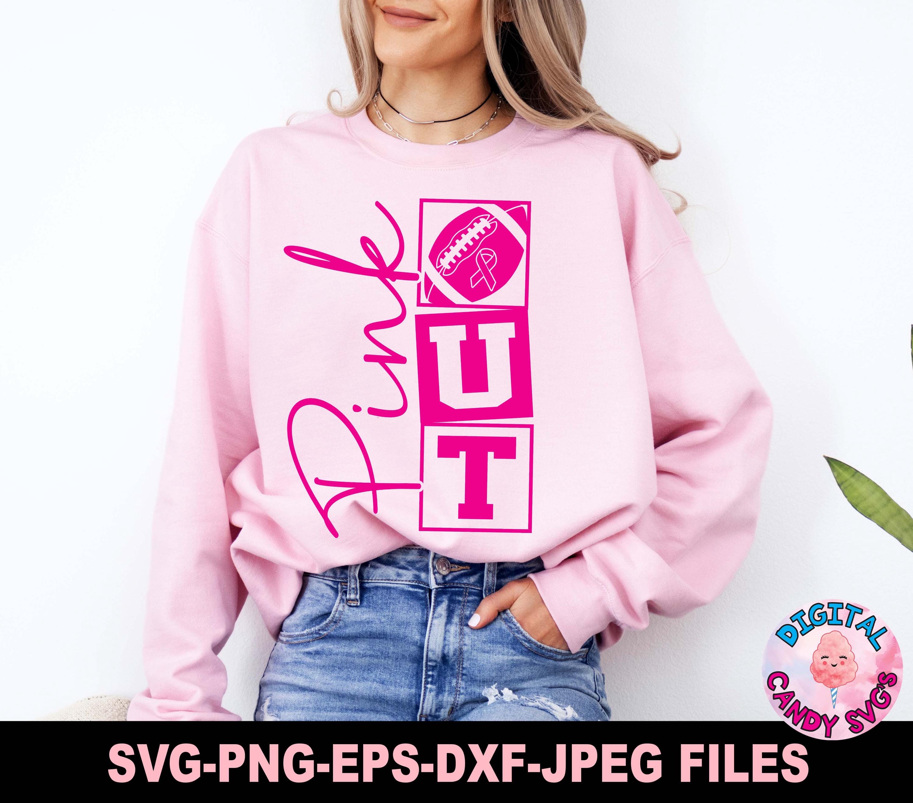 Pink Out Football Svg Png, Breast Cancer Awareness Svg Png, Together We ...