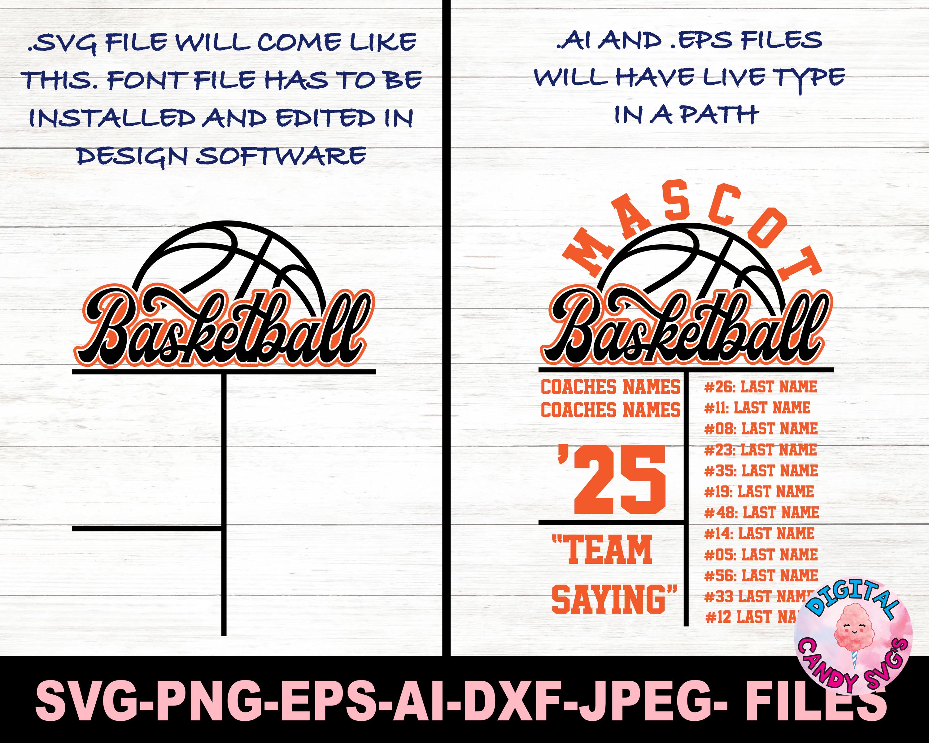 Basketball Roster Template Svg Png, Basketball Svg Png, Basketball Team ...