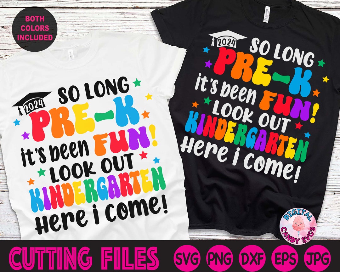 So Long Pre-k It's Been Fun Svg Png, Pre-k Graduate Svg Png, Preschool ...
