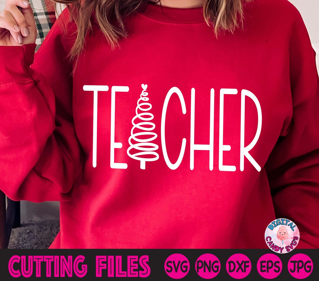 Teacher Christmas Svg, Christmas Svg, Merry Teacher Svg, Teacher ...