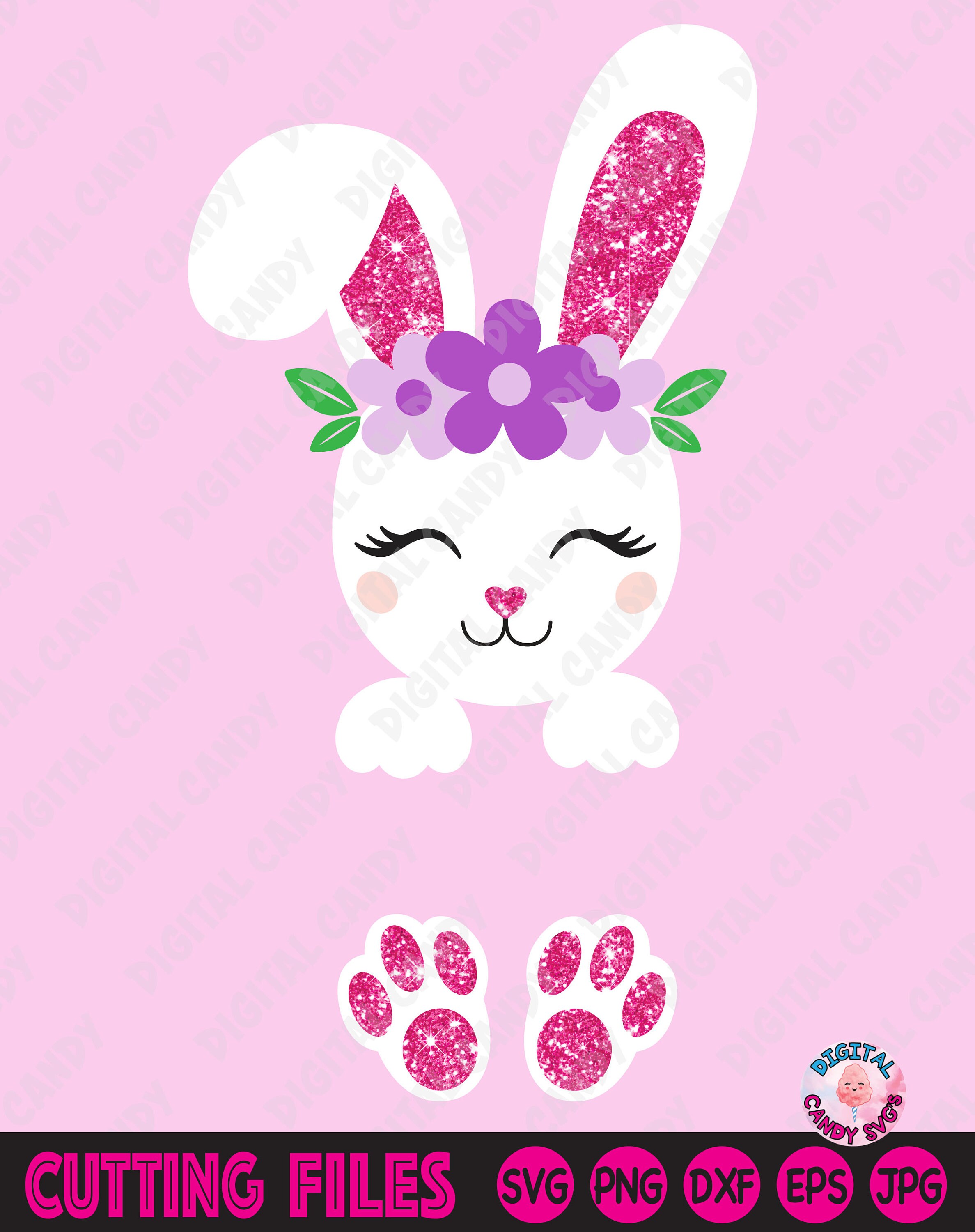 Bunny Monogram Svg, Easter Monogram Svg, Cute Bunny Svg, Girl Bunny Svg ...