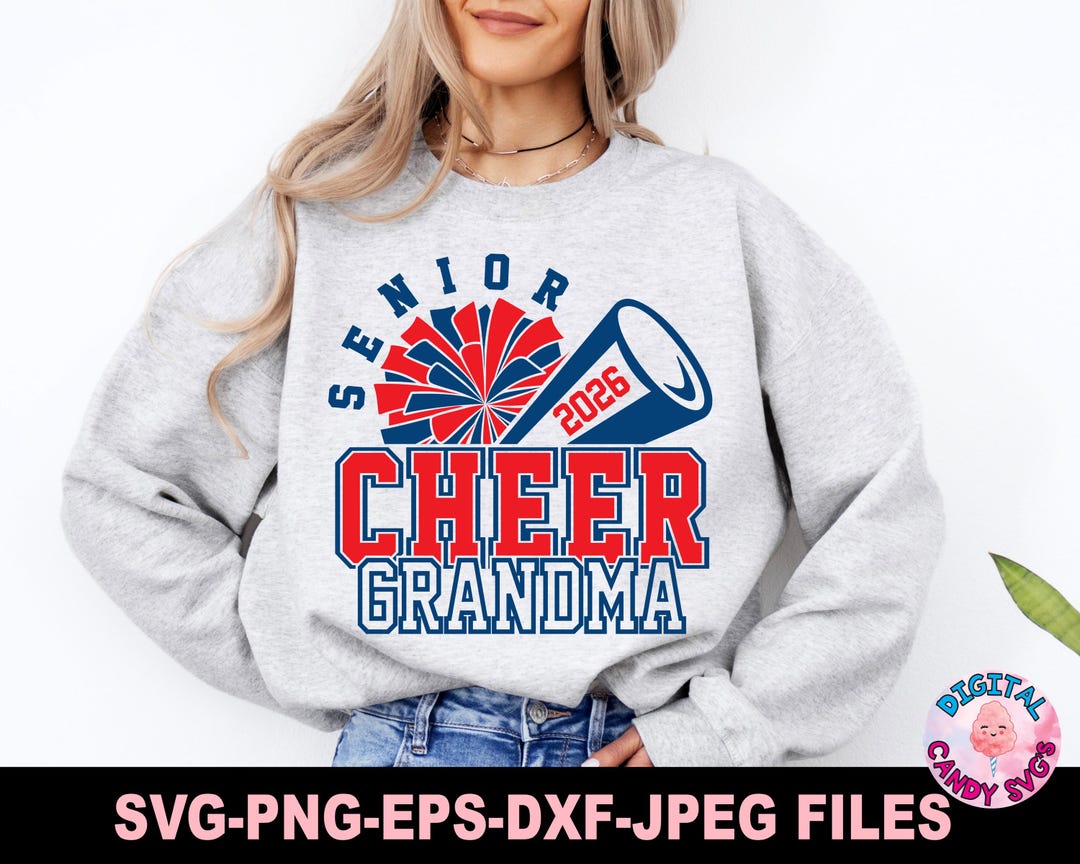 Cheer Senior Svg, Cheer Grandma Svg, Senior 2026 Svg, Football Grandma ...